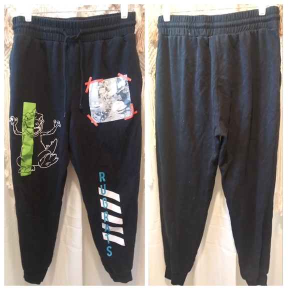Nickelodeon | Pants | Mens Black Nickelodeon Rugrats Activewear Joggers ...